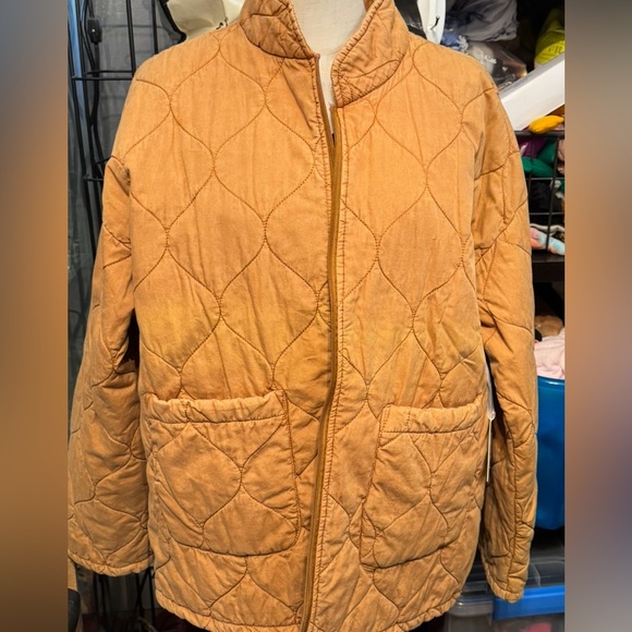 Katydid | Jackets & Coats | Quilted Orange Jacket | Poshmark